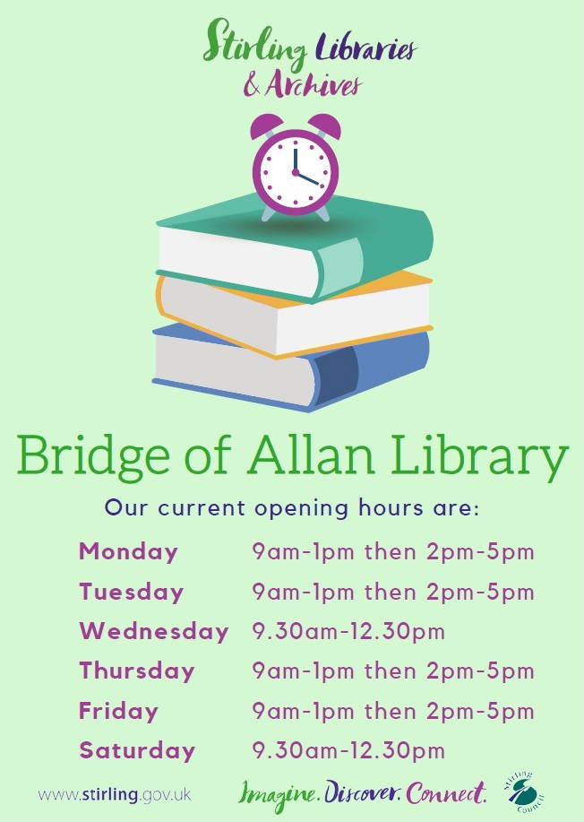 Library updated opening hours - Bridge of Allan Community Council